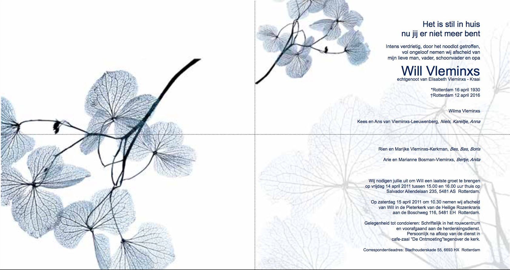 Rouwkaart op maat - Uitvaartzorg Troostrijk - Ede en omstreken